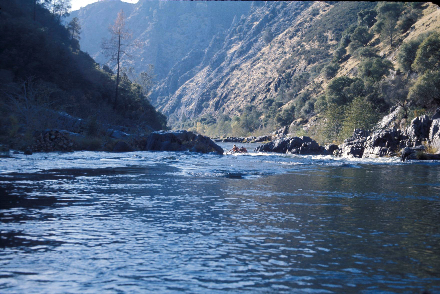 Raft at bottom of Lower Rose Creek Rapid in late afternoon - The Stan ...