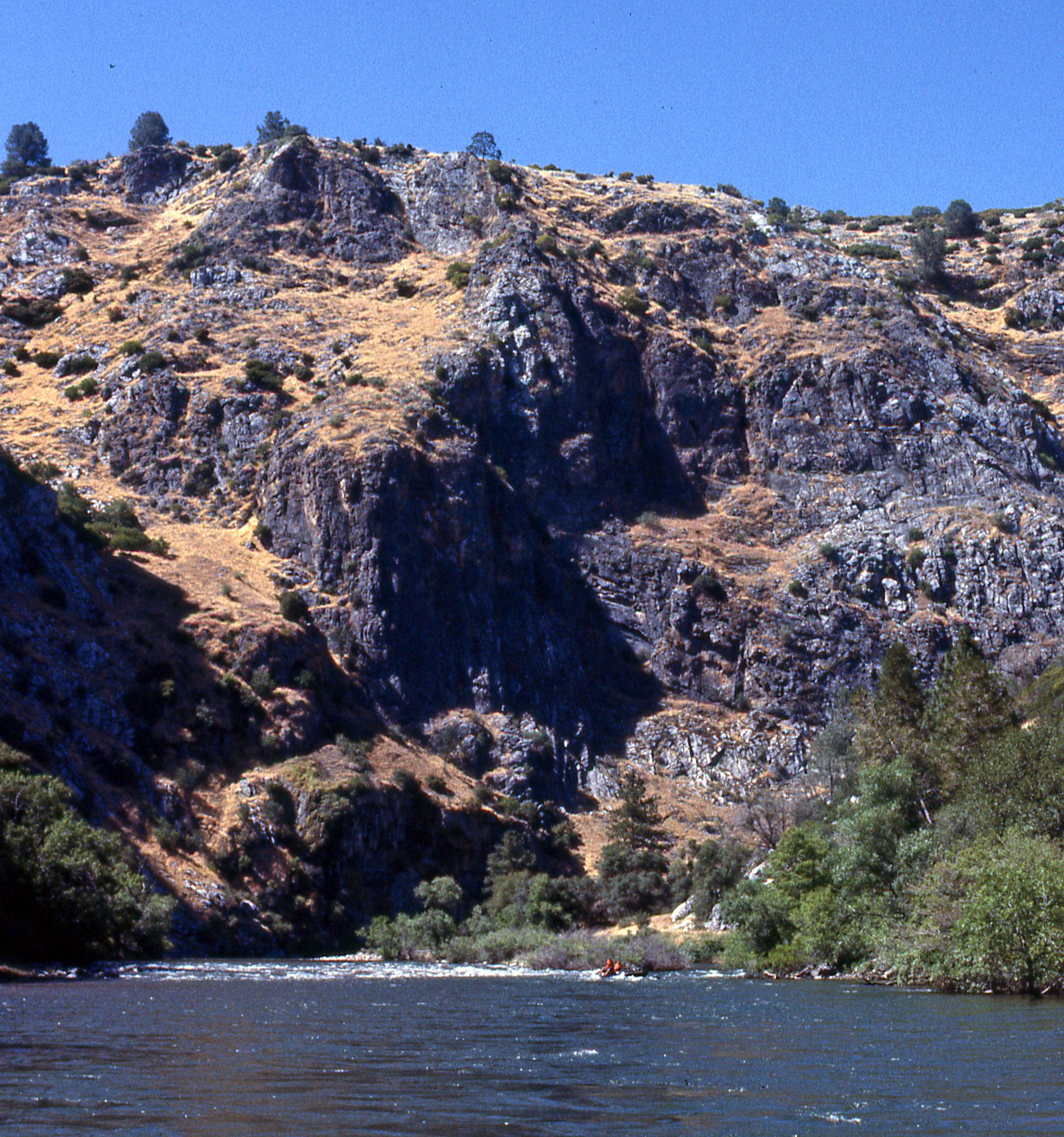 Limestone cliffs just above the marble talus slope - The Stanislaus ...