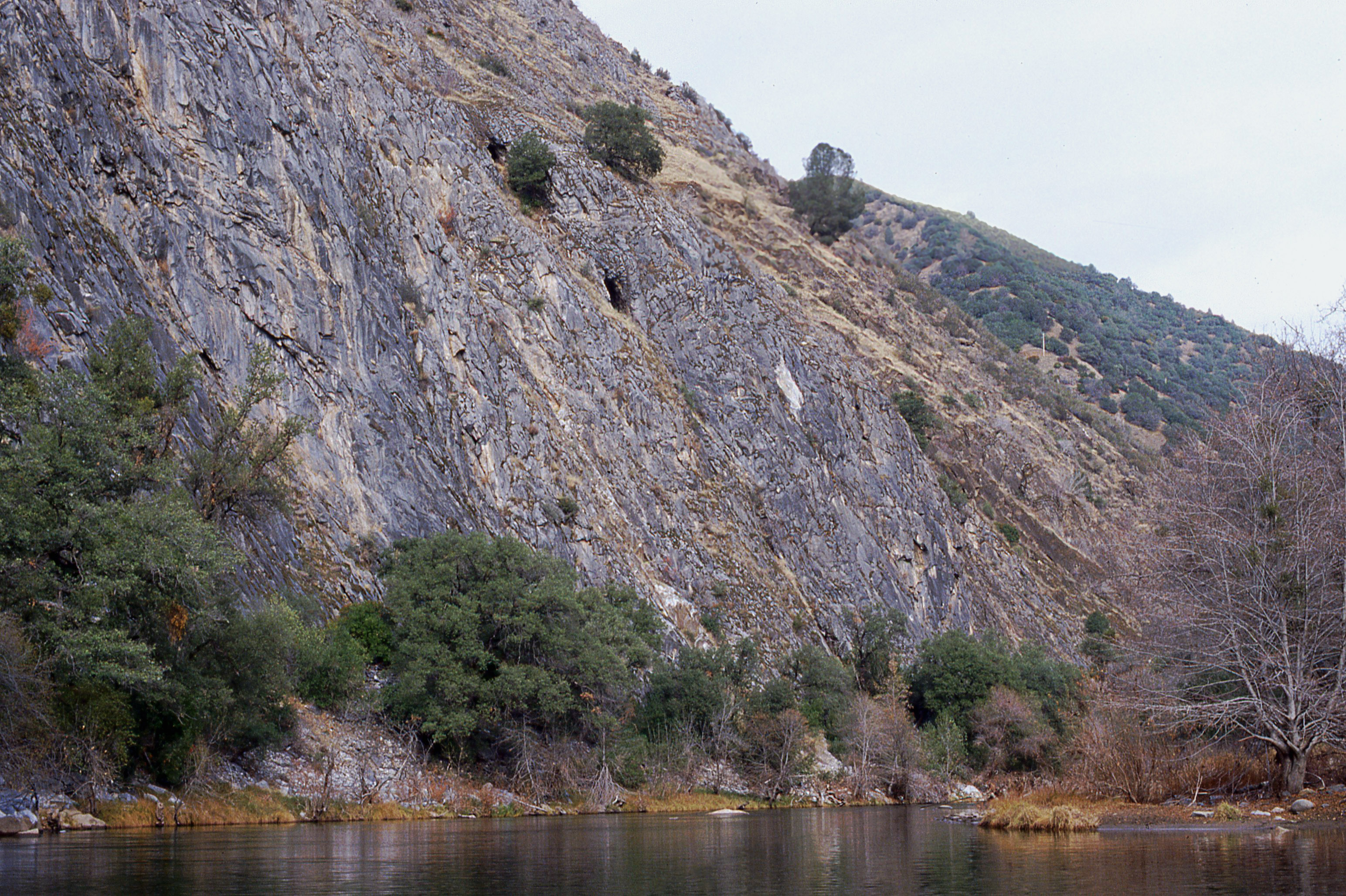 View of Crystal Stanislaus Cave from the shore at Vail's Camp - The ...