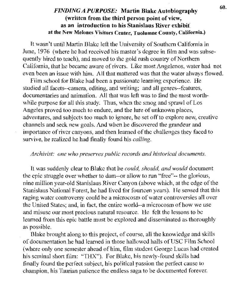 Collected biography material on Martin Blake and his Stanislaus River ...